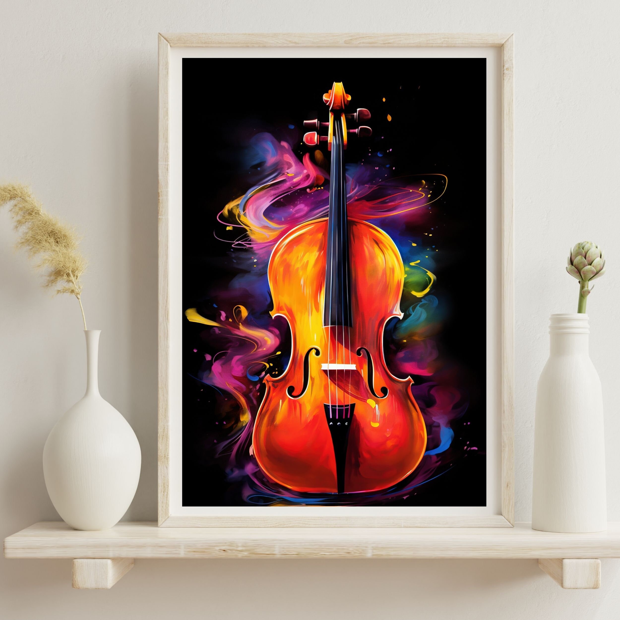 Cello Poster, Musical Instrument, Music Wall Art, Studio Decor, Musical ...