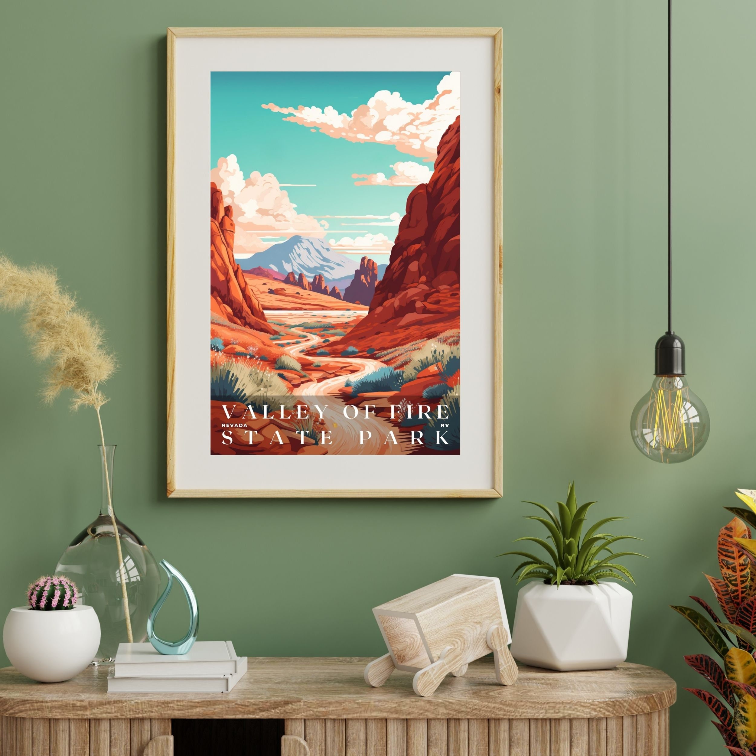 Valley of Fire State Park Poster, Travel Poster, Travel Wall Decor ...