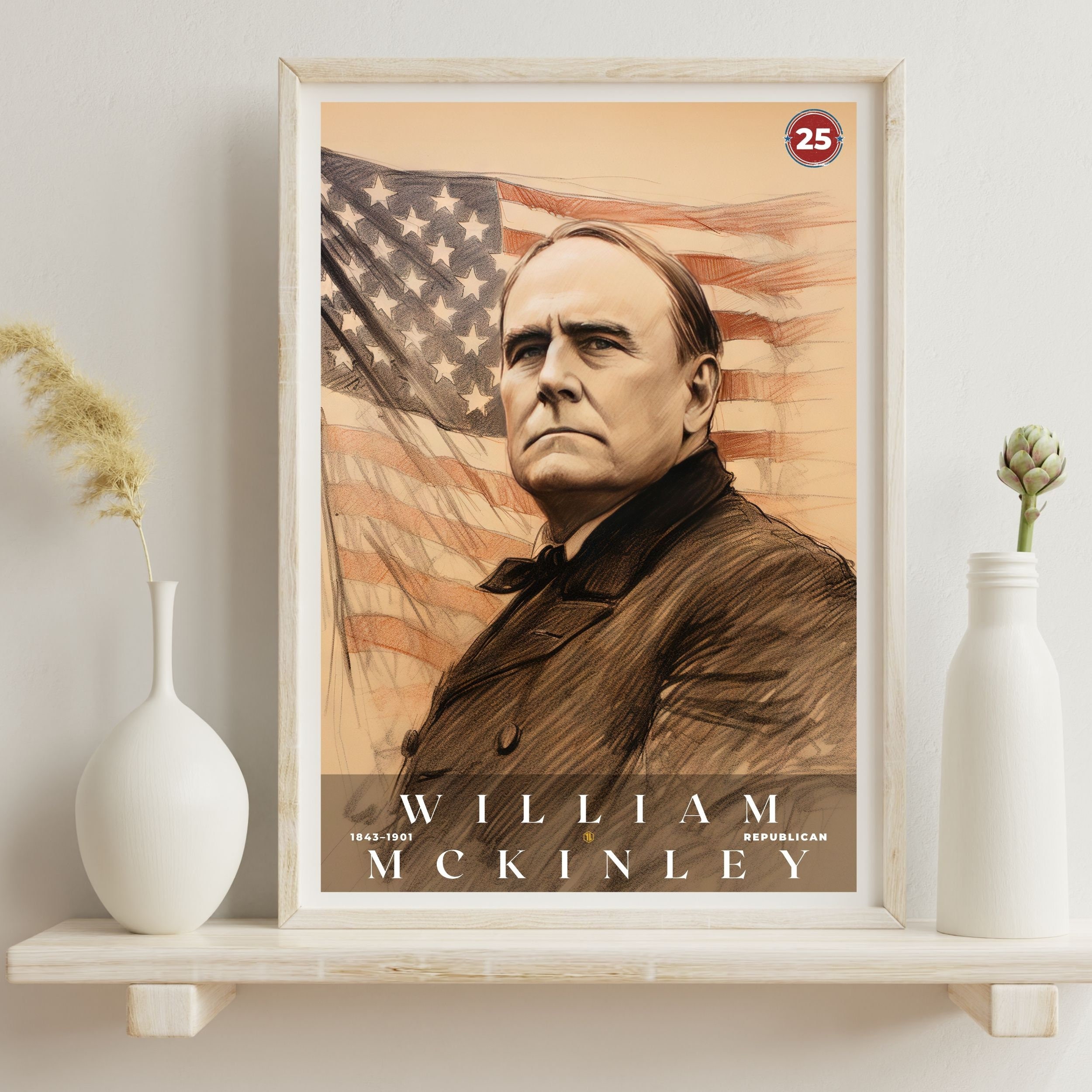 William Mckinley Poster US Presidents Poster American - Etsy