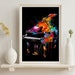 Piano Poster, Musical Instrument, Music Wall Art, Studio Decor, Musical ...