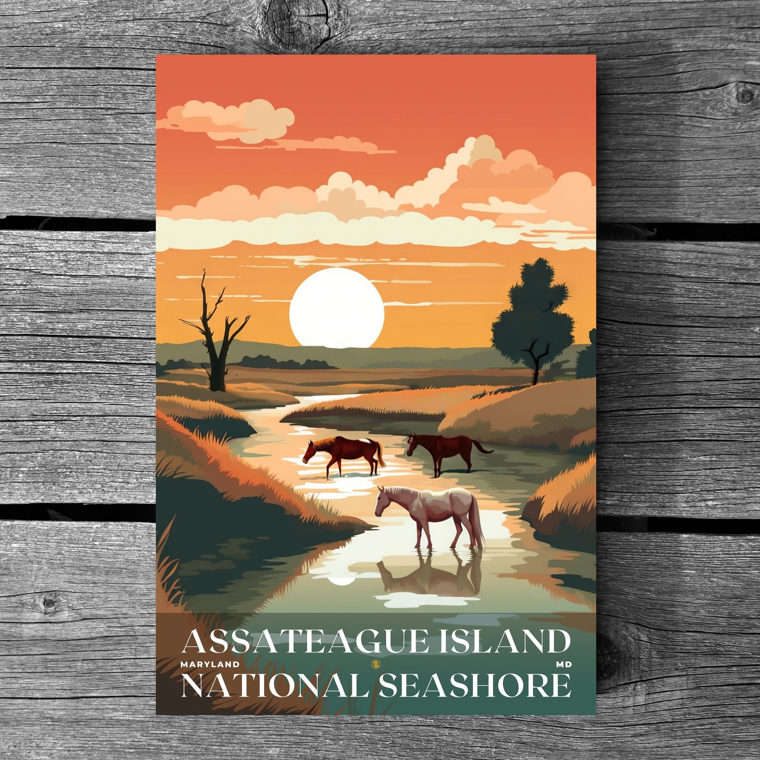 Assateague Island National Seashore Poster, Travel Poster, Travel Wall ...