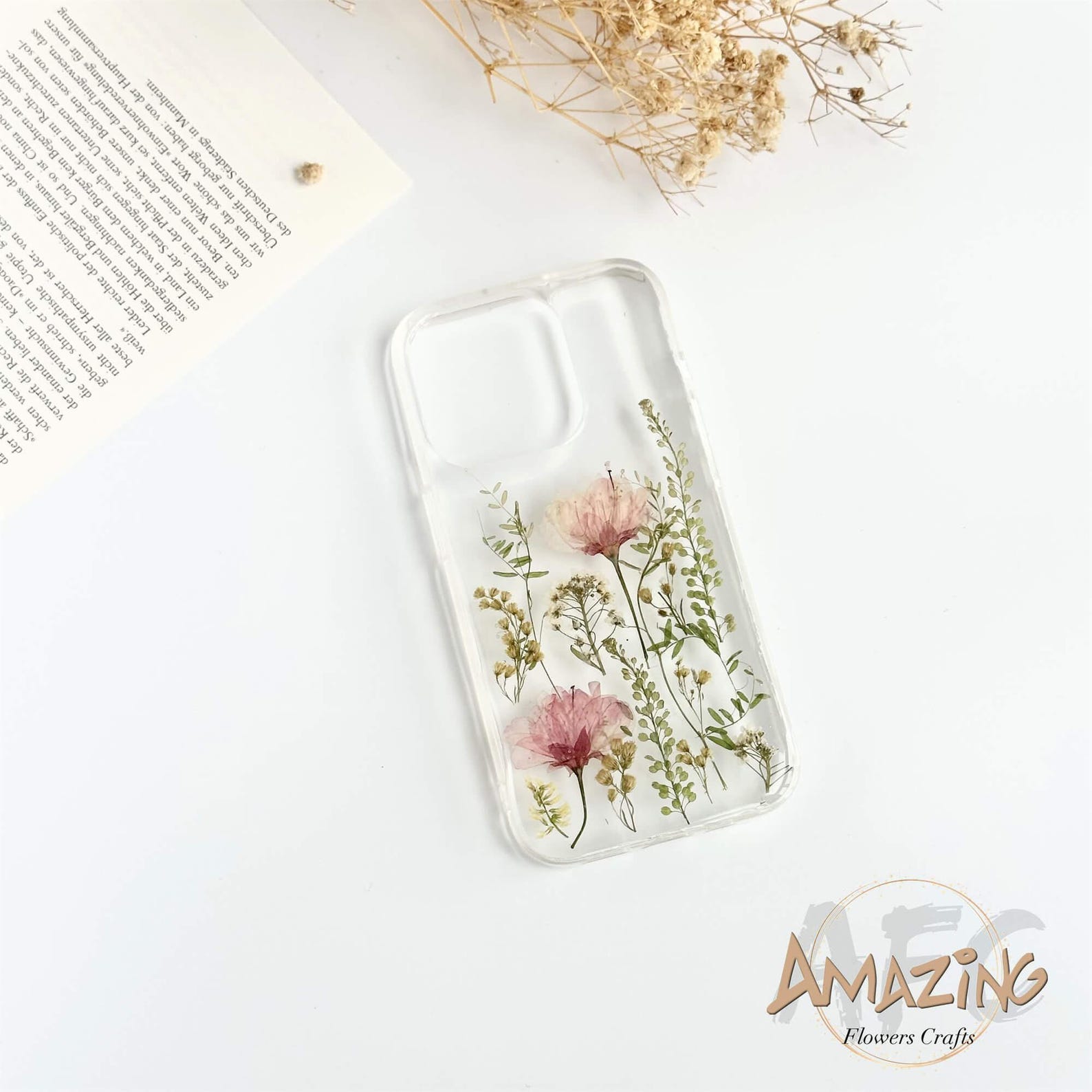Real Pink Sakura Flower Phone Case for iPhone 17 16 15 14 Pro Max 17e ...