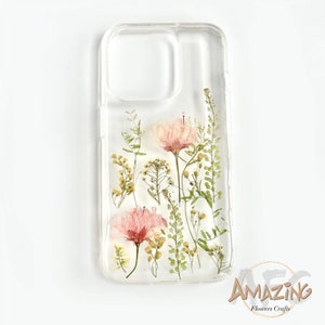 Real Pink Sakura Flower Phone Case for iPhone 16 15 14 13 12 Pro Max XR ...