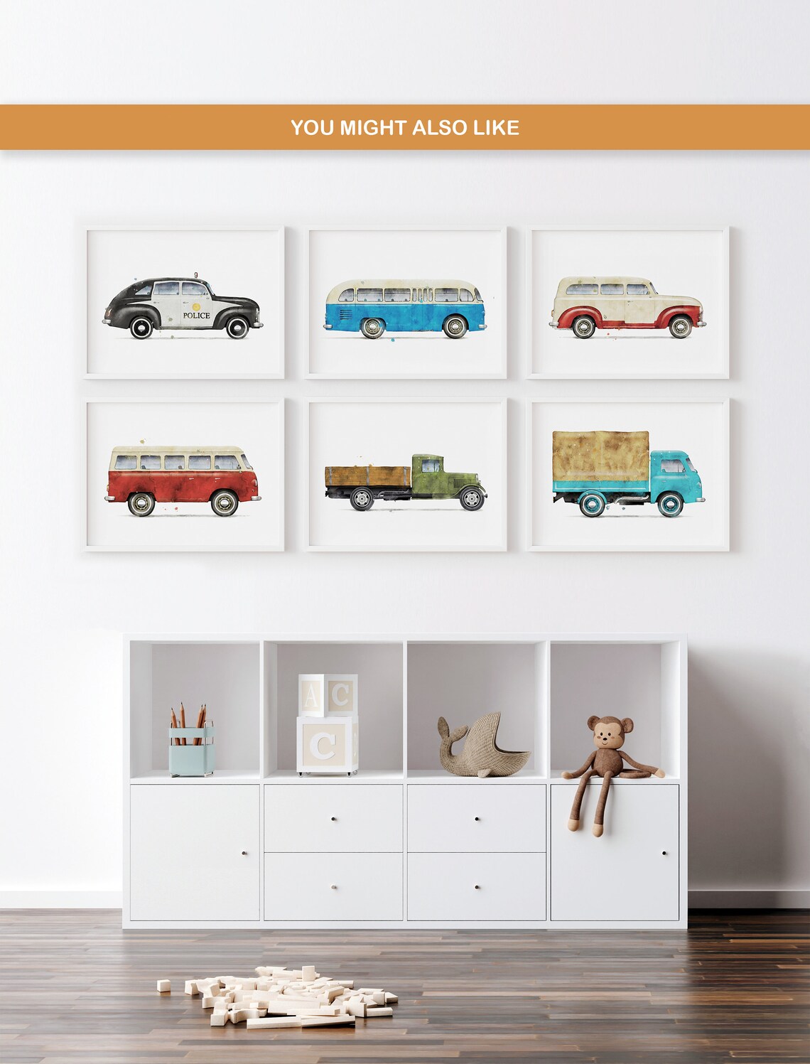 Retro Minibus Print Vintage Minibus Poster Automotive Wall - Etsy