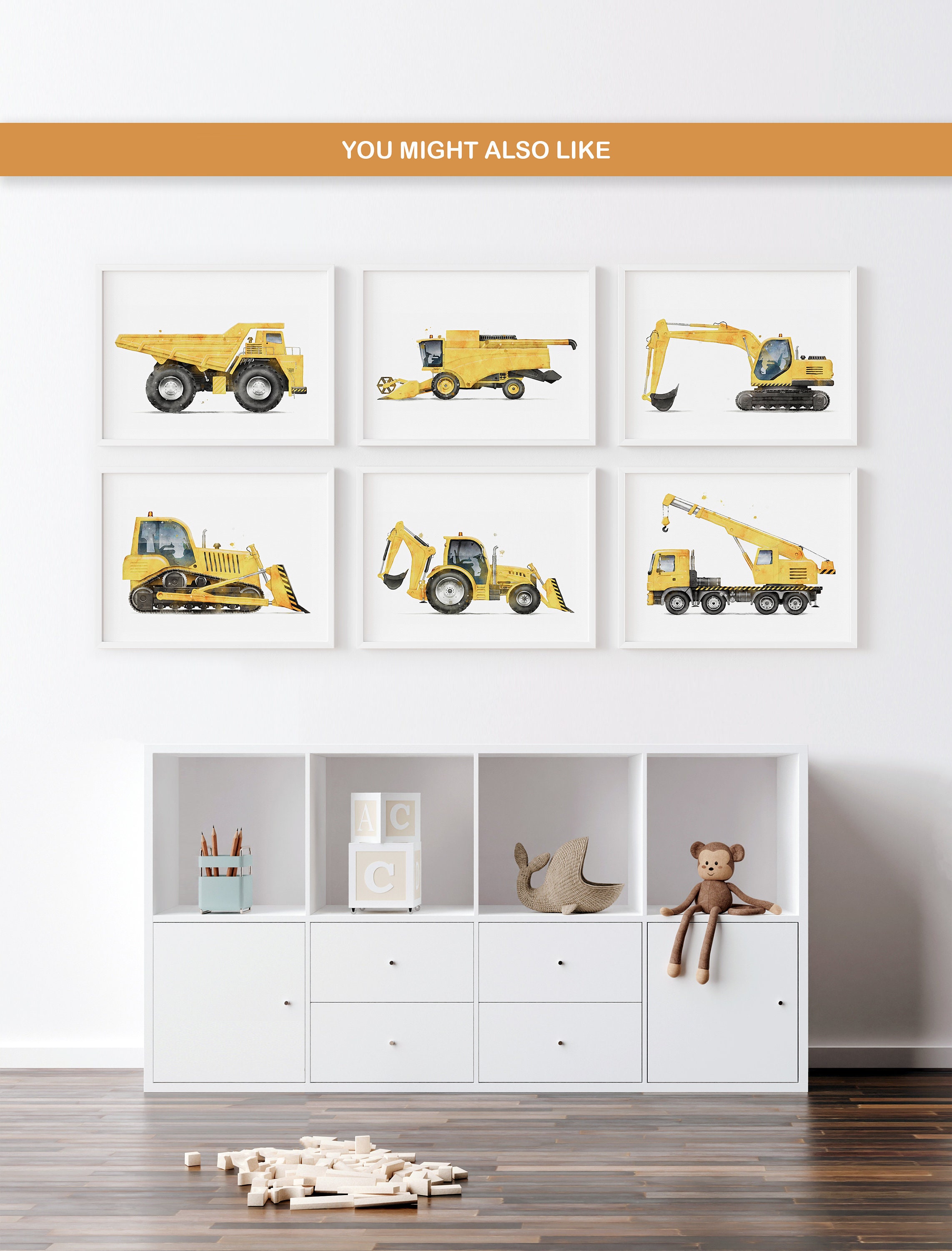 Combine Harvester Print, Combine Poster, Tractor Print, Farm Truck ...