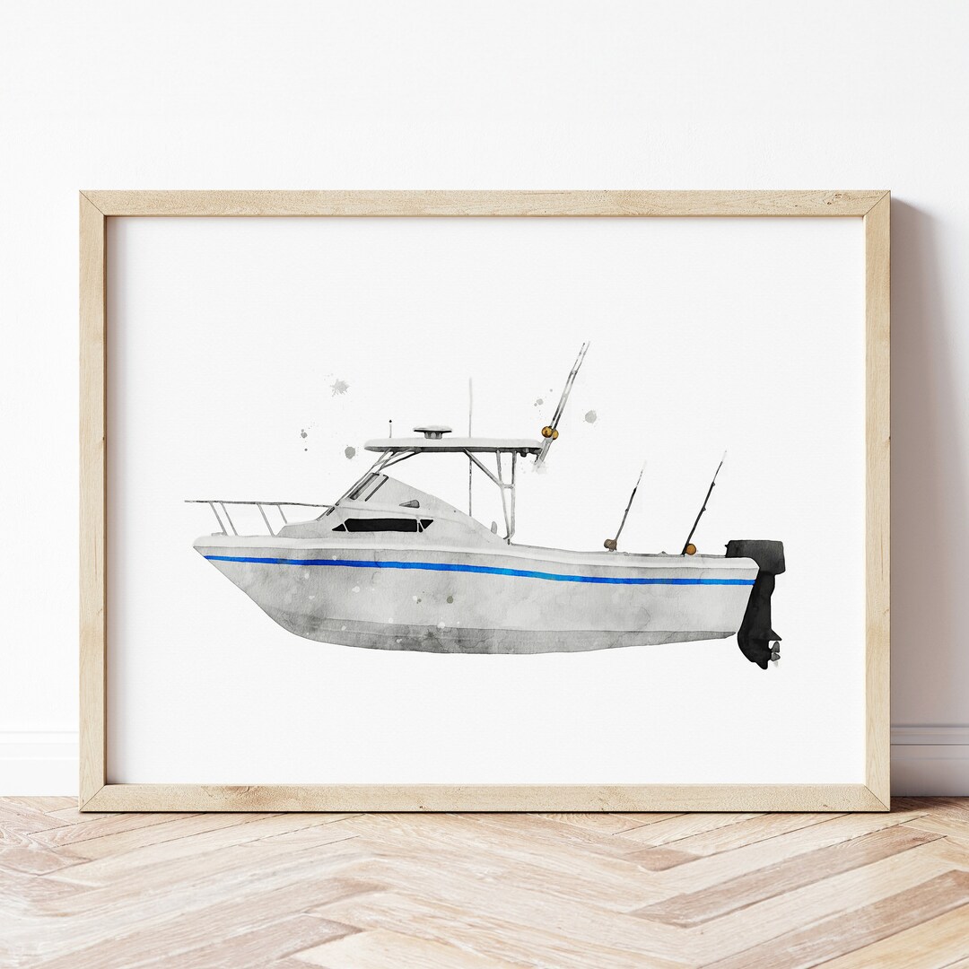 Boat Print, Boat Poster, Boat Printable, Transportation Prints, Vehicle ...