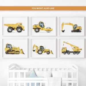 Excavator Print, Digger Print, Excavator Poster, Digger Wall Art ...