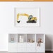 Excavator Print Digger Print Excavator Poster Digger Wall - Etsy