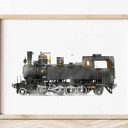 Locomotive Print Train Print Train Wall Art Steam Train - Etsy