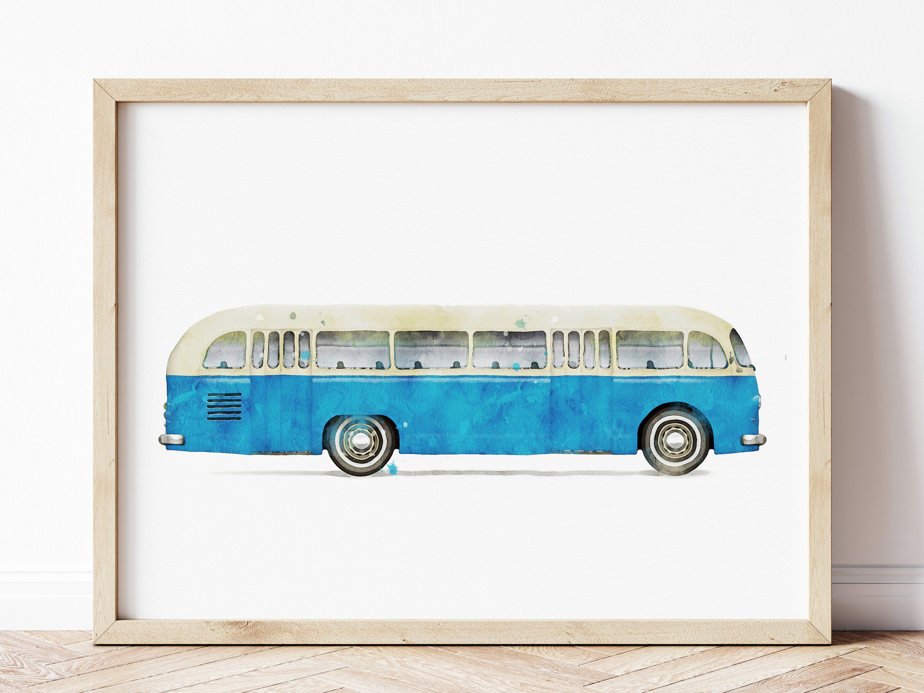 Retro Bus Print Vintage Bus Poster Bus Print Automotive - Etsy