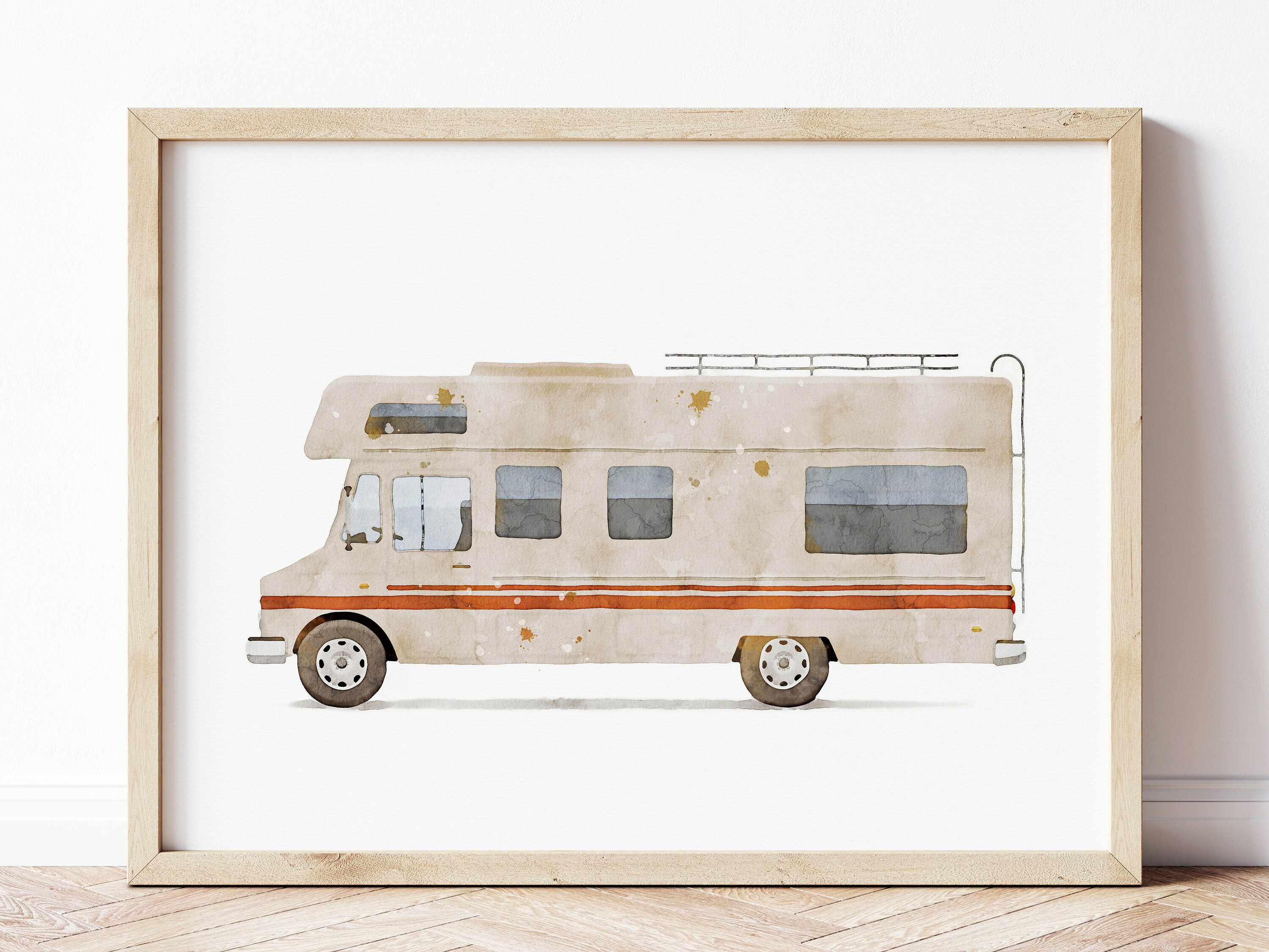 RV Motorhome Print Motorhome Poster Campervan Wall Art - Etsy