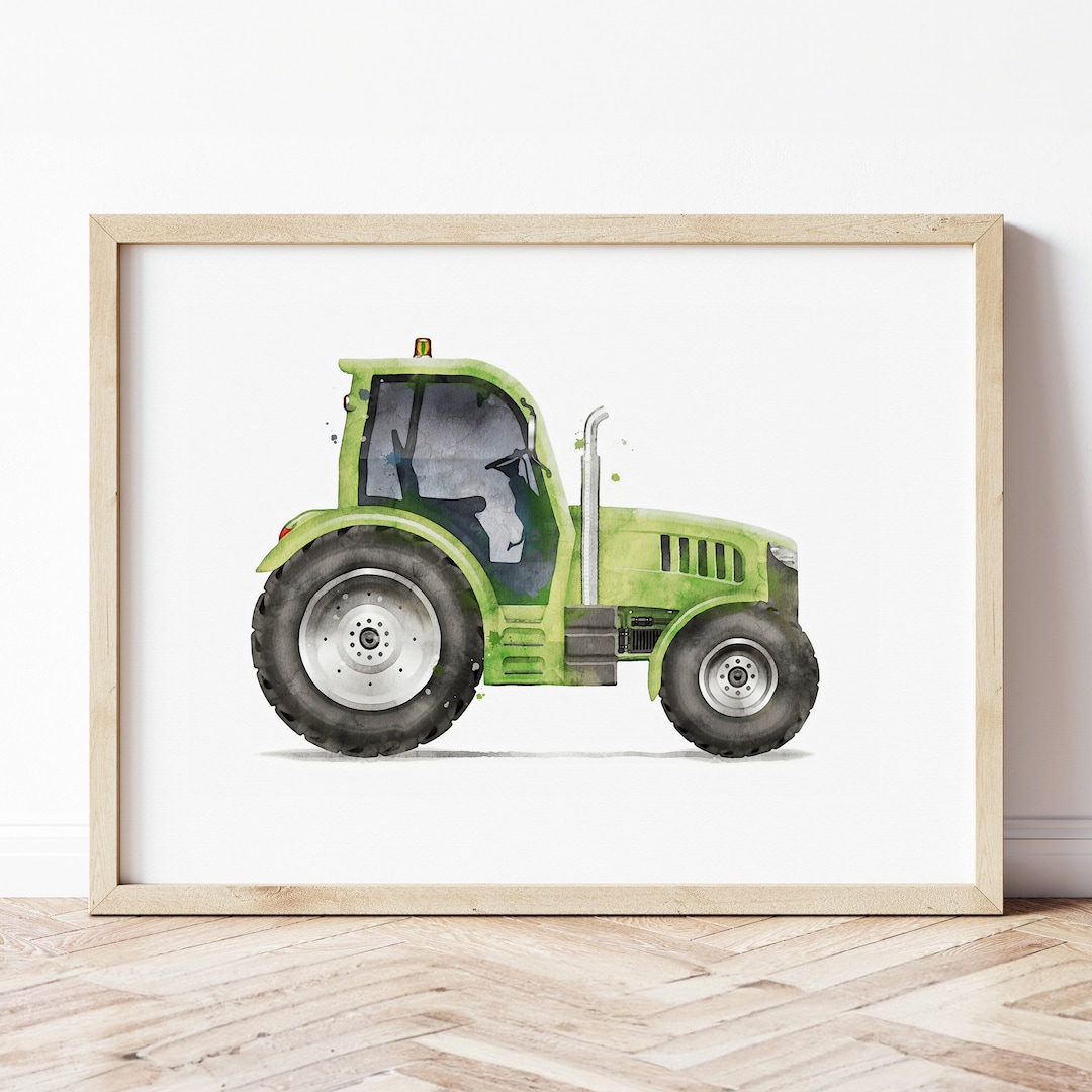 Tractor Print, Tractor Poster, Tractor Wall Art, Farm Truck Prints ...