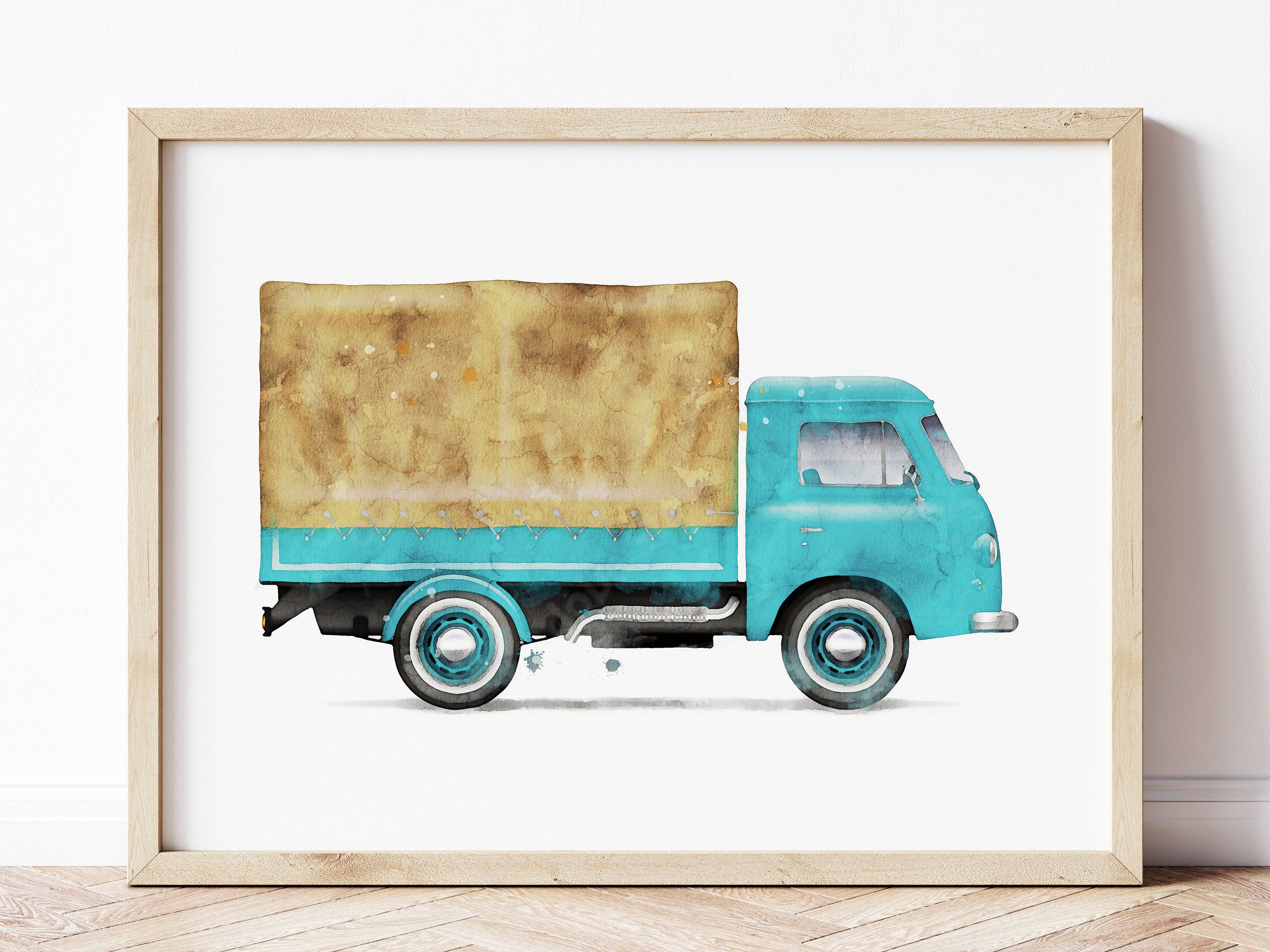 Retro Truck Print Vintage Truck Poster Automotive Wall Art - Etsy