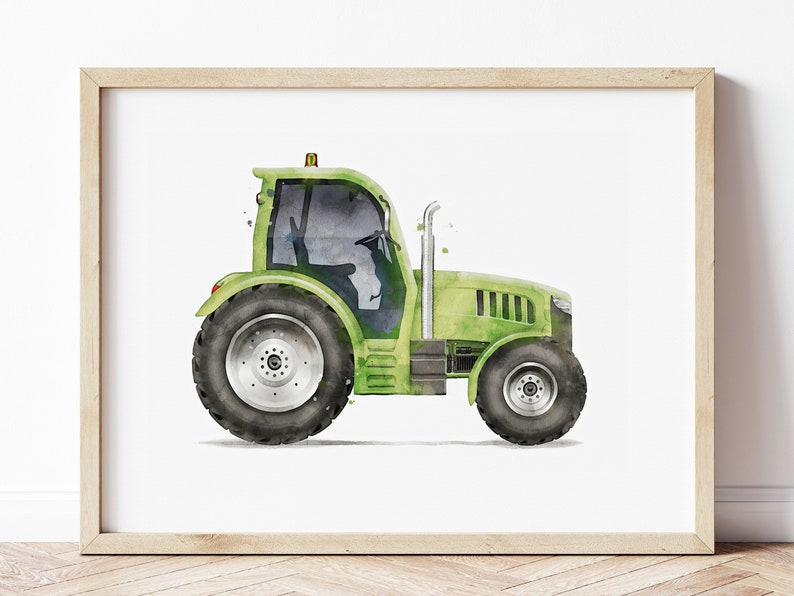 Tractor Print Tractor Poster Tractor Wall Art Farm Truck - Etsy