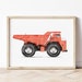 Red Dump Truck Print, Dumper Poster, Dump Truck Wall Art, Construction ...
