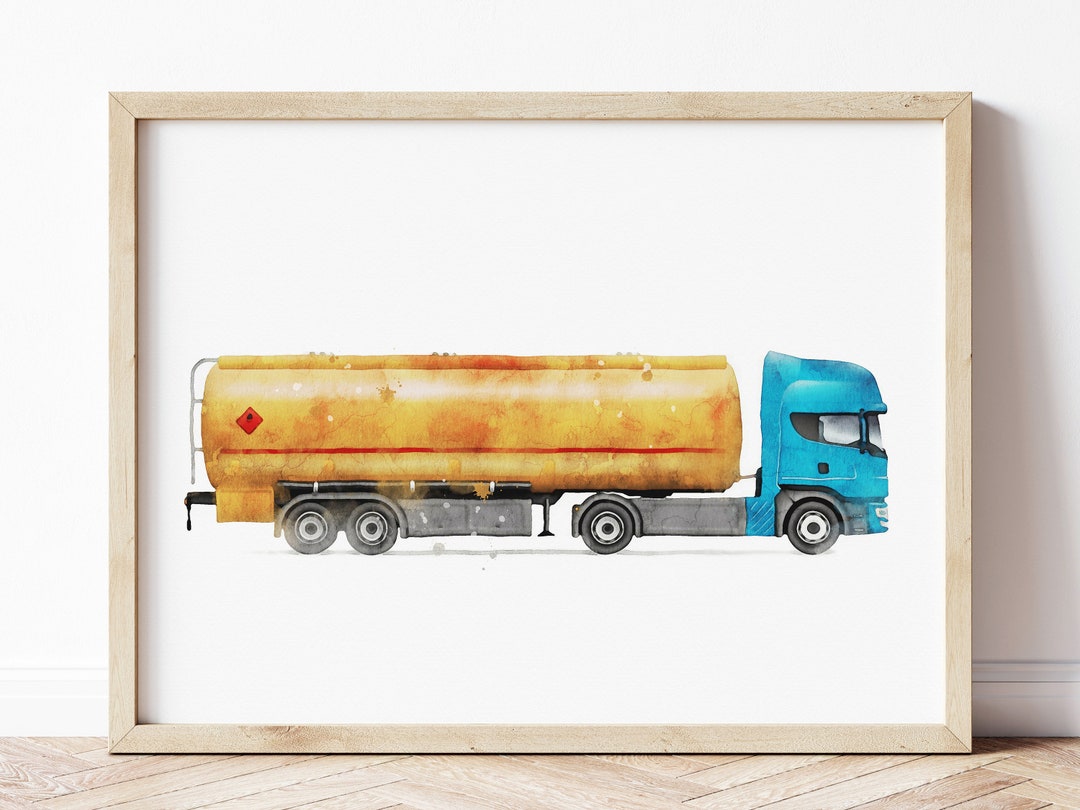Tanker Truck Big Print, Tanker Truck Poster, Tanker Truck Wall Art ...