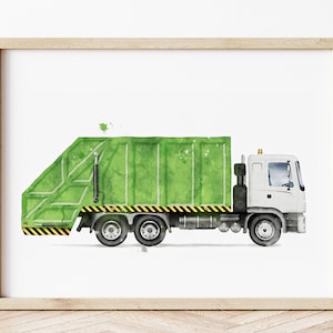 Red Dump Truck Print, Dumper Poster, Dump Truck Wall Art, Construction ...