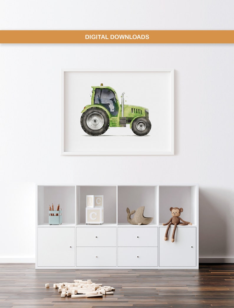 Tractor Print Tractor Poster Tractor Wall Art Farm Truck - Etsy