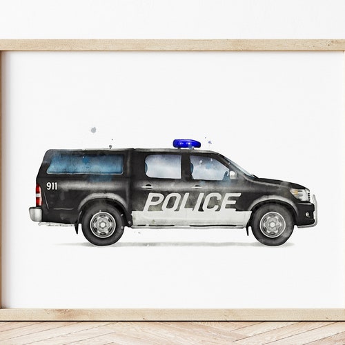 Police Vehicle Print Police Car Poster Police Car Wall Art - Etsy