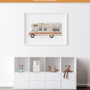 RV Motorhome Print, Motorhome Poster, Campervan Wall Art, Automotive ...