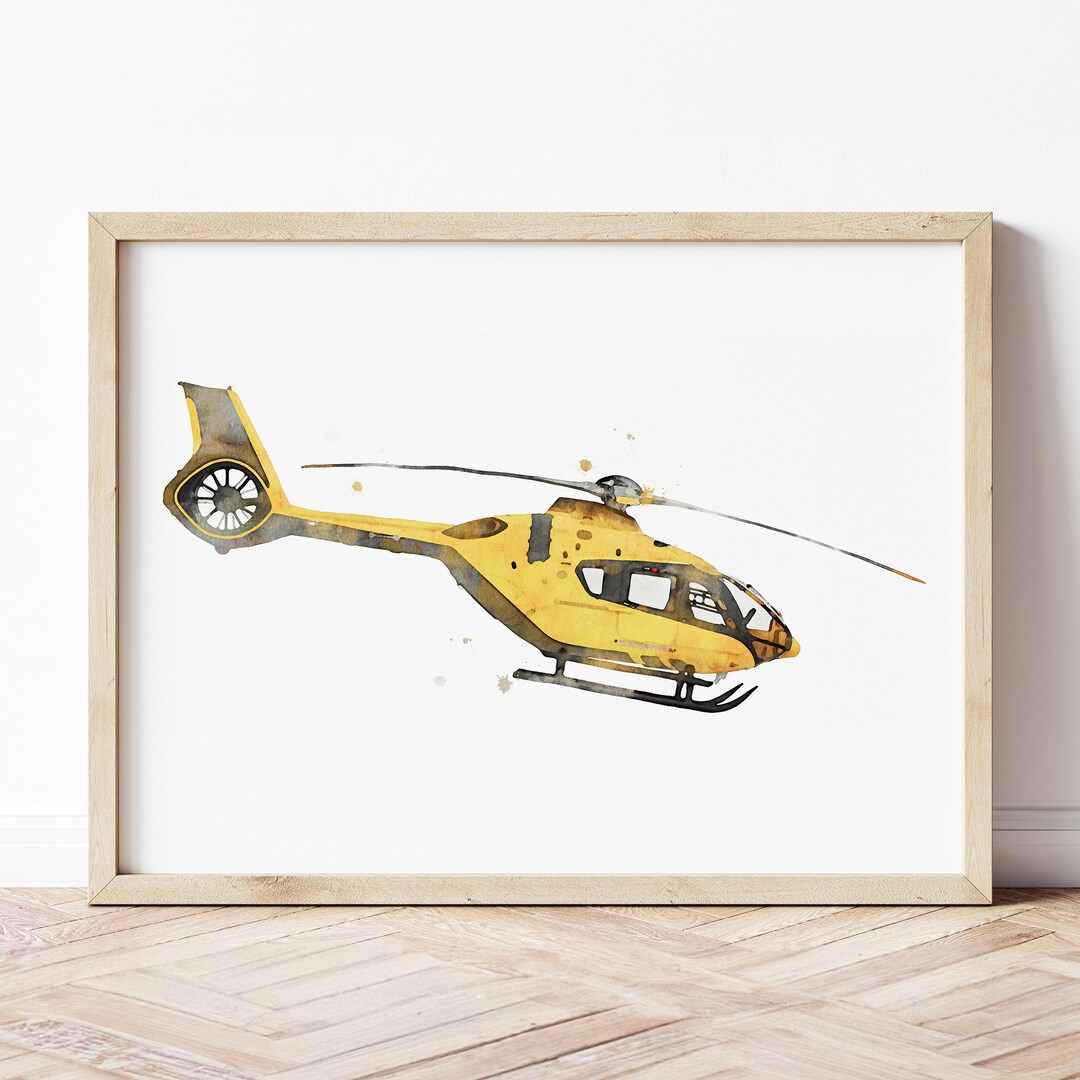 Helicopter Print, Helicopter Poster, Aviation Wall Art, Vehicle Prints ...
