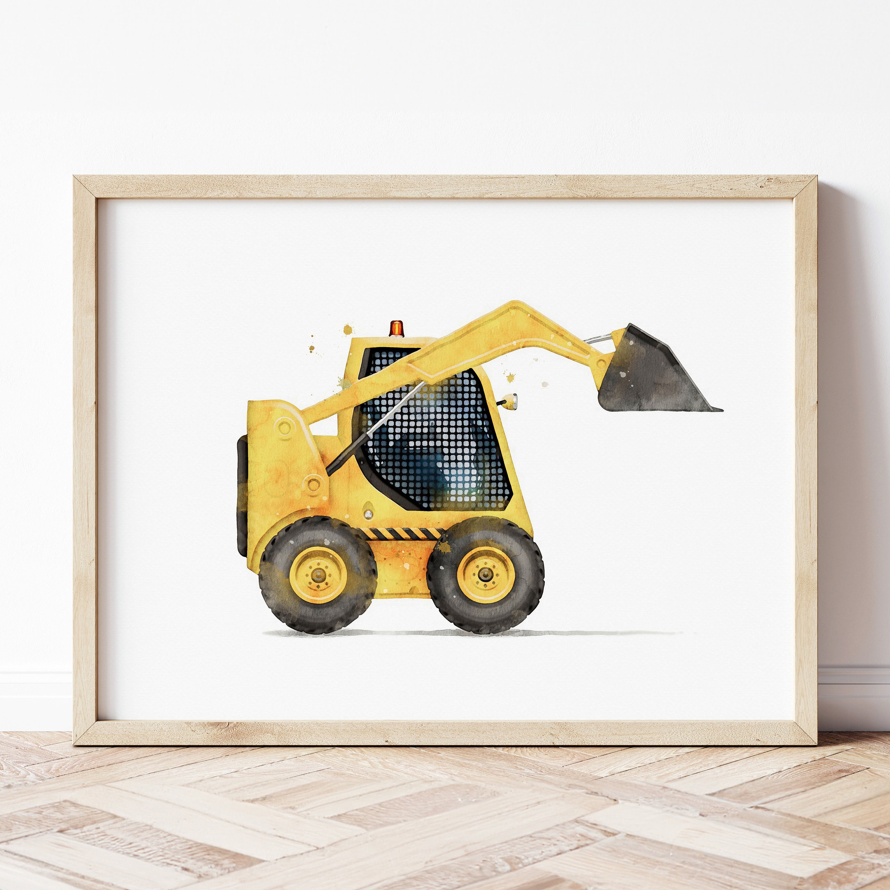 Skid-steer Loader Print, Skid Loader Poster, Skid-steer Wall Art ...