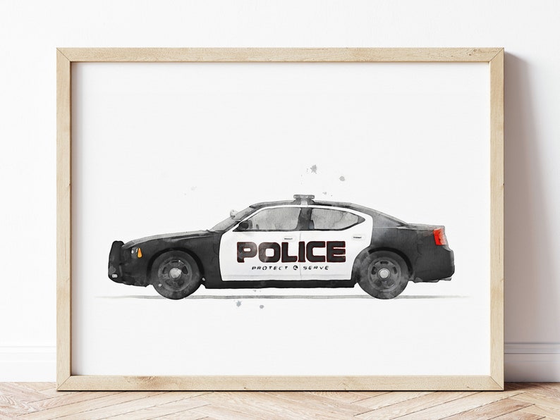 Police Vehicle Print Police Car Poster Police Car Wall Art - Etsy