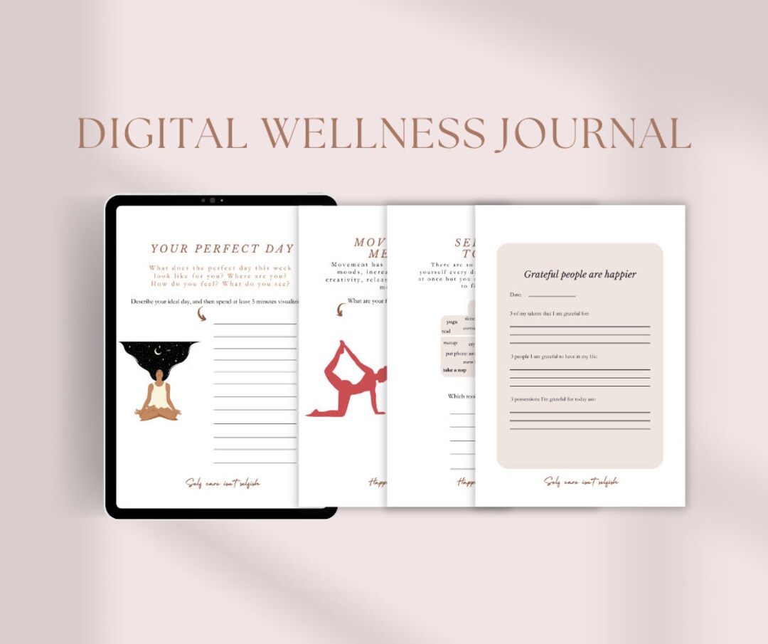 Self-care Guide | Digital Wellness Journal | Self Love Journal ...