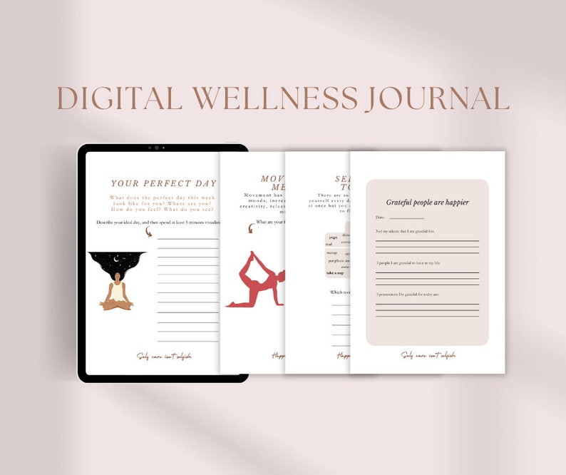 Self-care Guide | Digital Wellness Journal | Self Love Journal ...