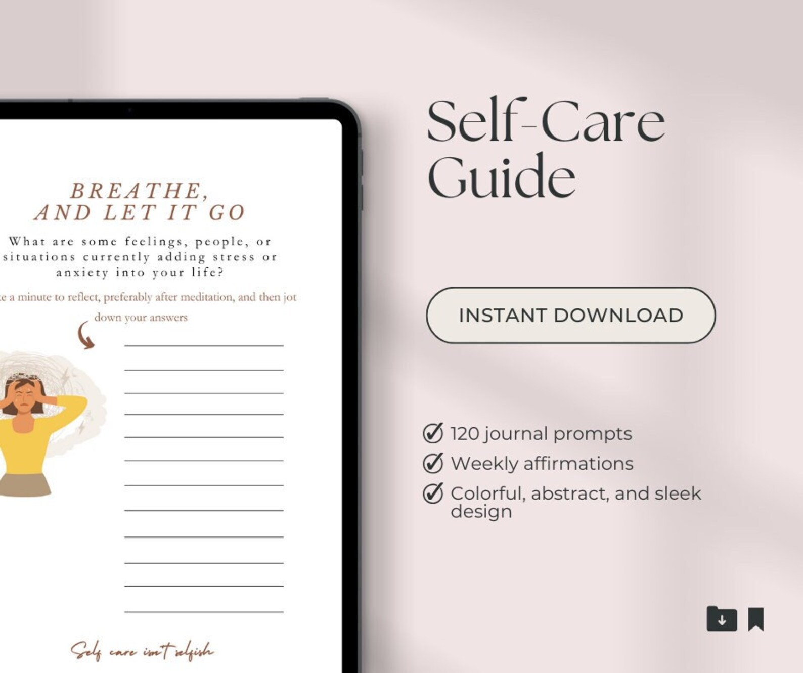 Self-care Guide | Digital Wellness Journal | Self Love Journal ...