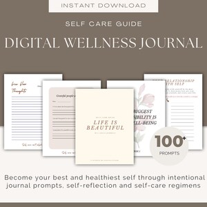 Self-care Guide | Digital Wellness Journal | Self Love Journal ...