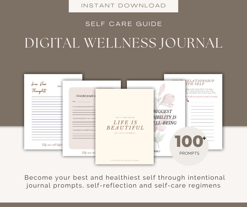 Self-care Guide Digital Wellness Journal Self Love Journal Healing ...