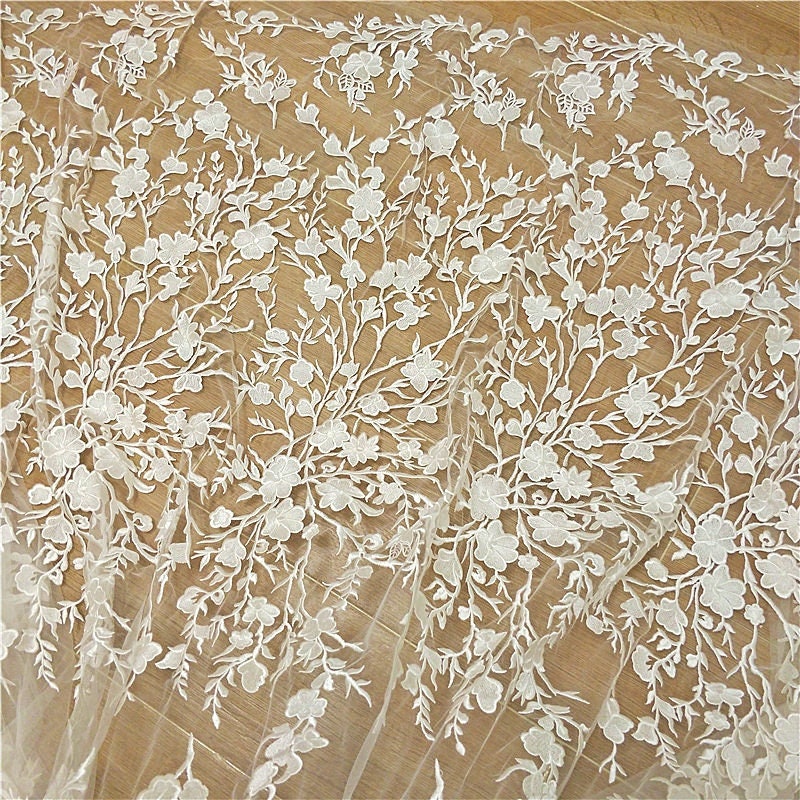 Floral Lace Material, Bridal Wedding Dress for Bridal Dress, Prom Dress ...