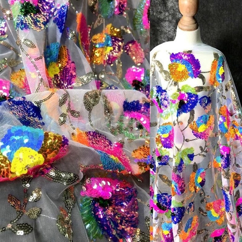 Sequin Skirt Floral - Etsy