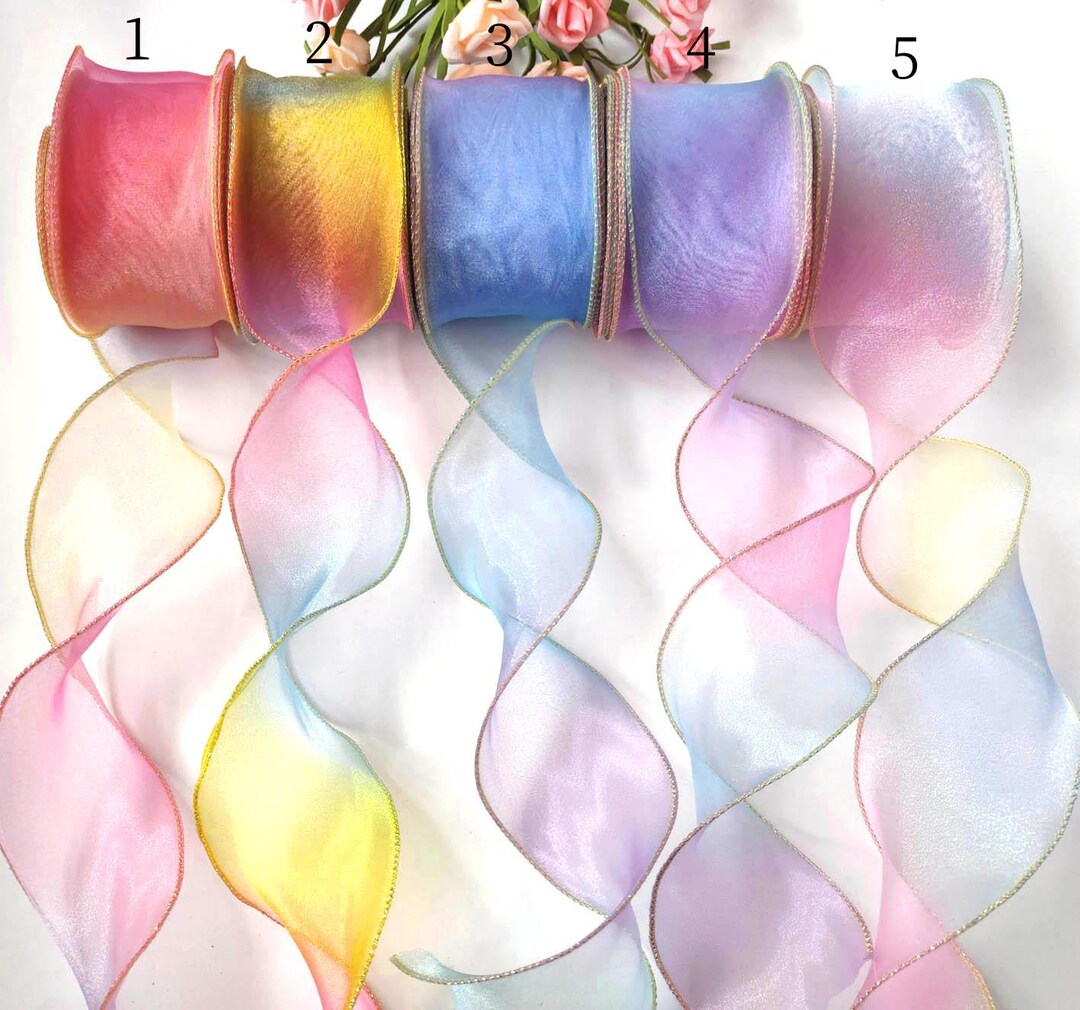 5 Yards Gradient Rainbow Organza Lace ,wedding Lace Bridal Lace Dress ...