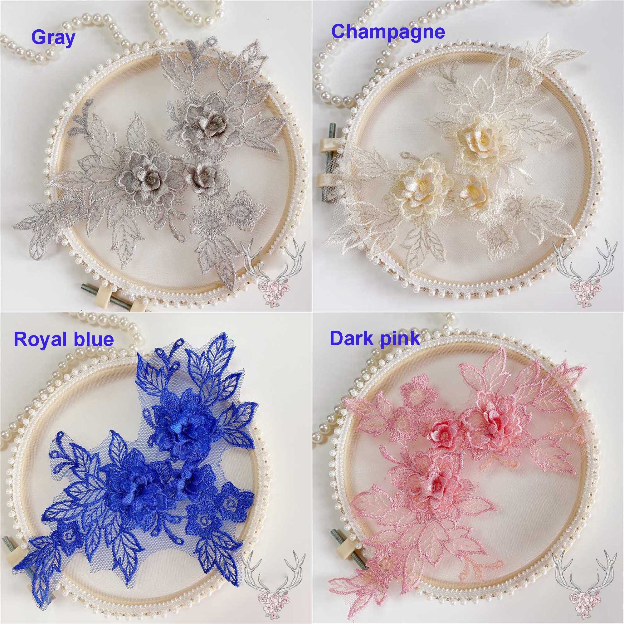 3D Floral Lace Patch Little Flower Embroidery Lace Applique - Etsy