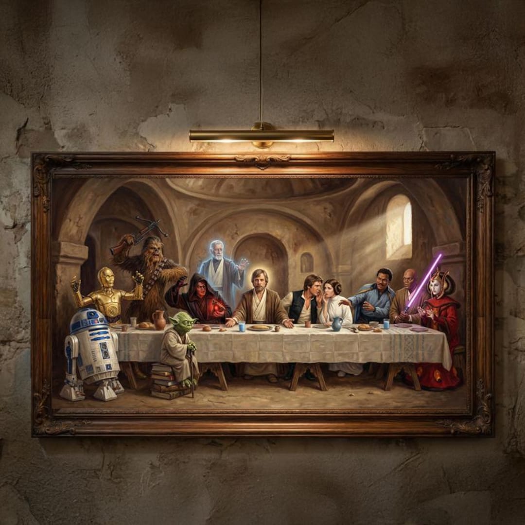 Galactic Last Supper Parody Print, Sci-fi Renaissance Art (digital ...