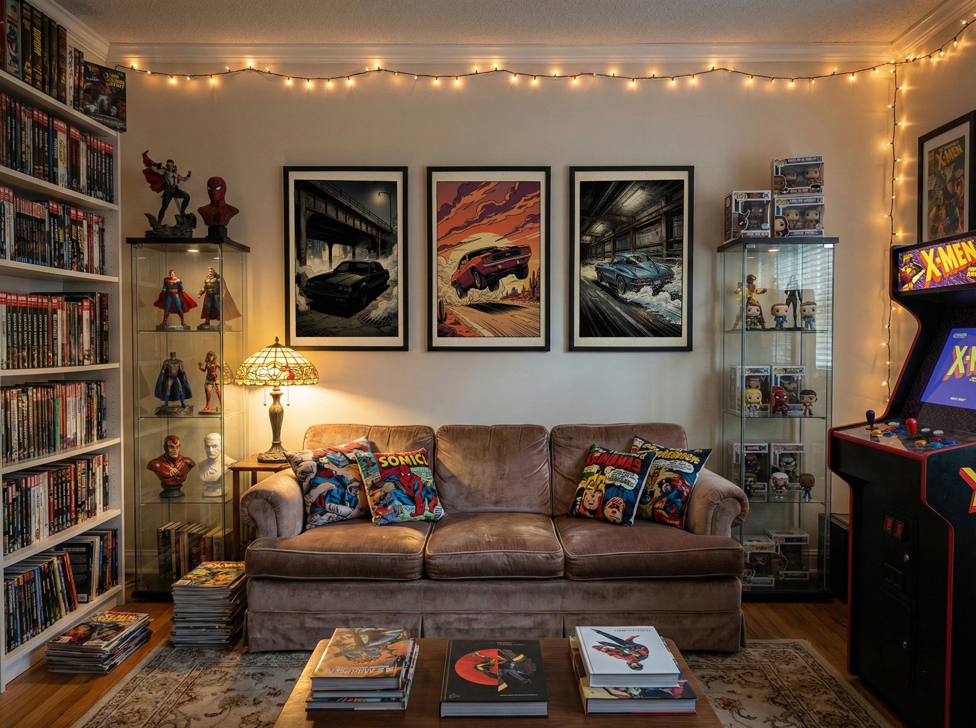 Muscle Car Prints, Vintage Comic Book Style, Set of 9 (digital Download ...