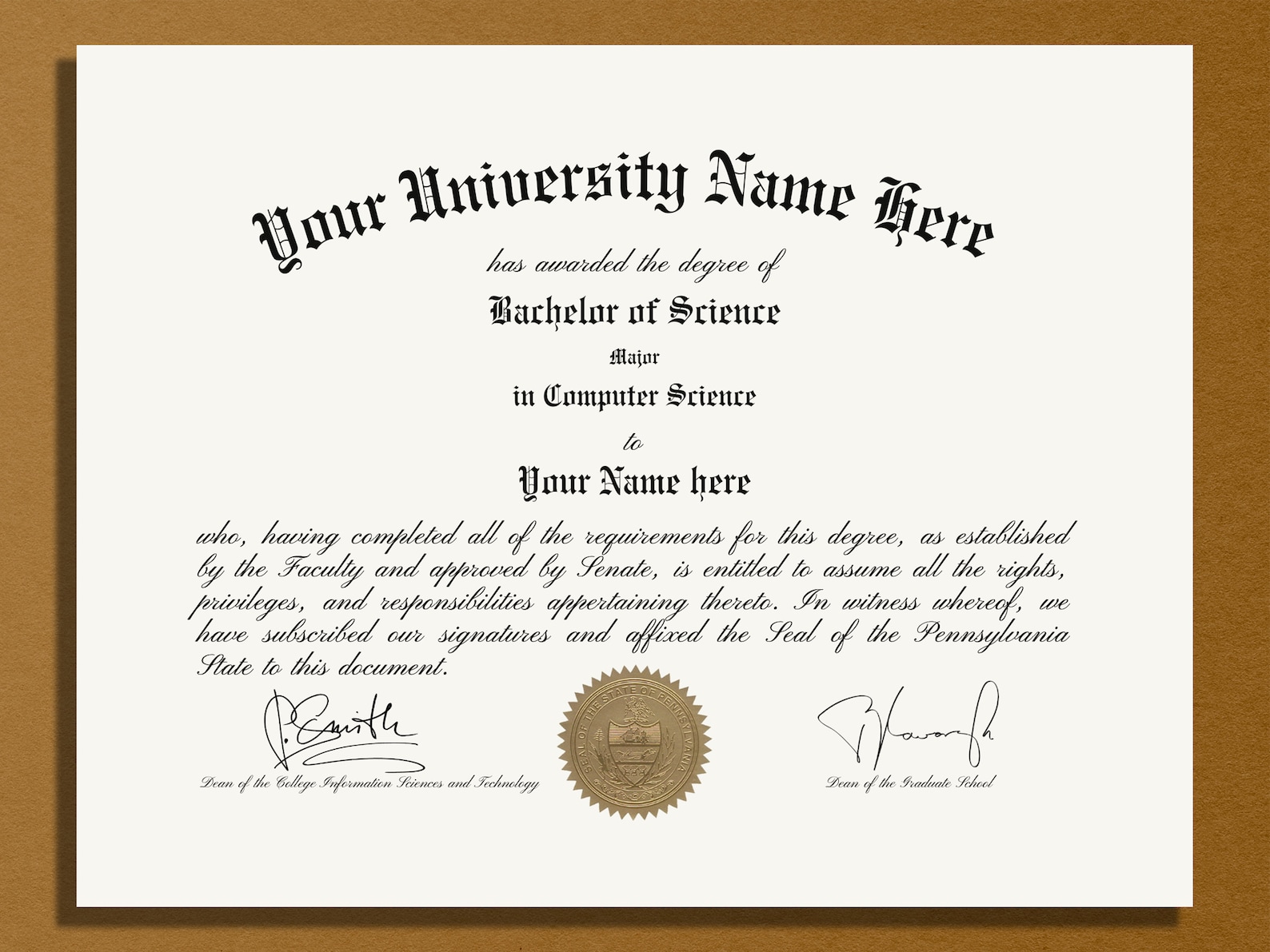 Classic University Diploma Template College Diploma Design - Etsy