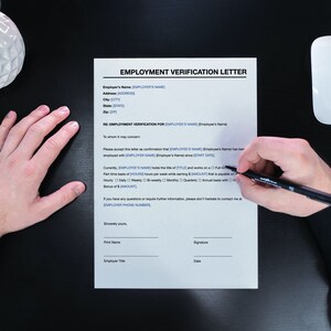 Simple Employment Verification Letter Template Word, Employment Form ...