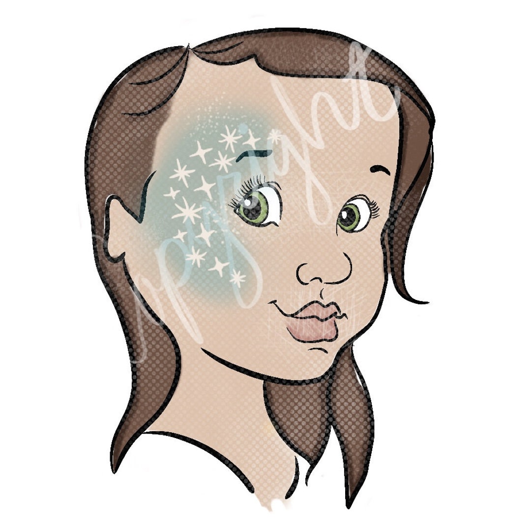 Shimmering Star Face Paint Design .PNG - Etsy