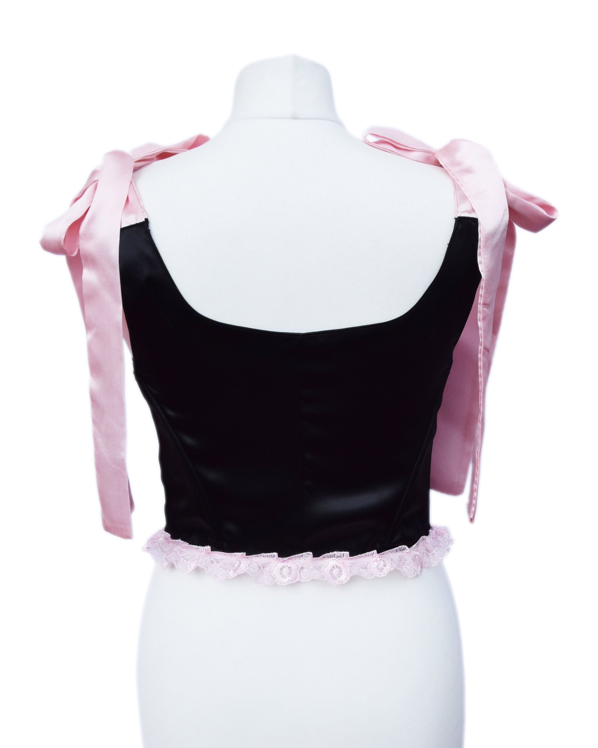 Renaissance Black Pink Corset Top | Fairy Princess Corset | Modern ...