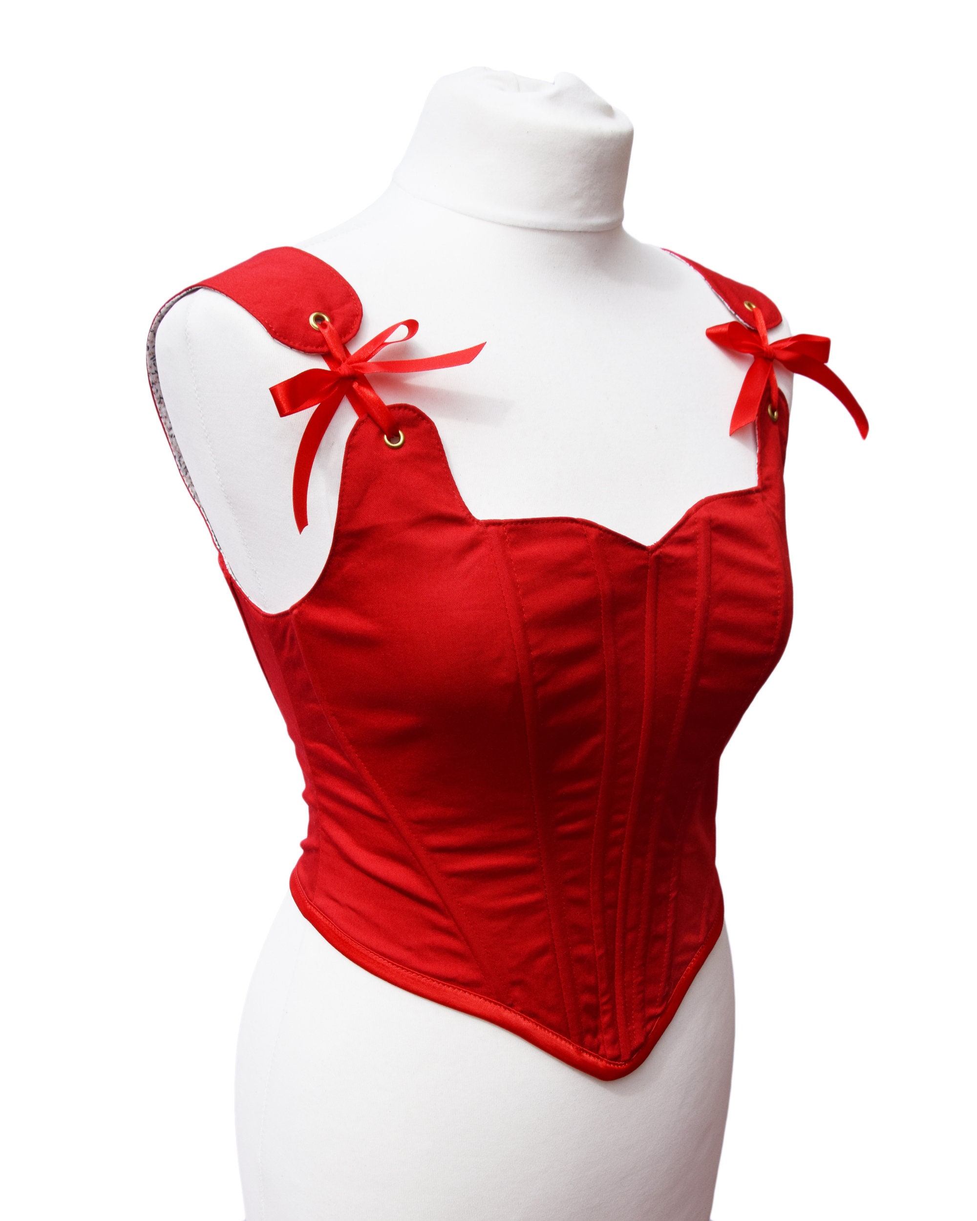 Back Lace Corset Top Handmade Red Renaissance Corset Top Medieval ...