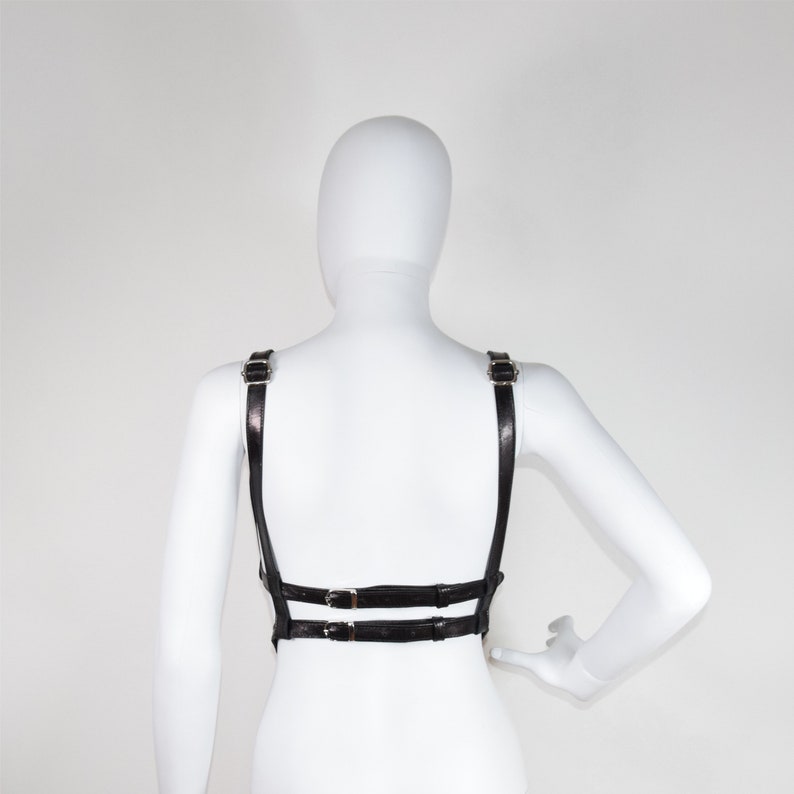 Cosplay Gothic Witch Rave Chest and Body Harness, Adjustable, Black ...