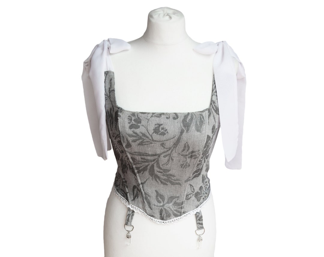 Renaissance Grey Crystal Top | Fairy Princess Corset | Modern Corset ...