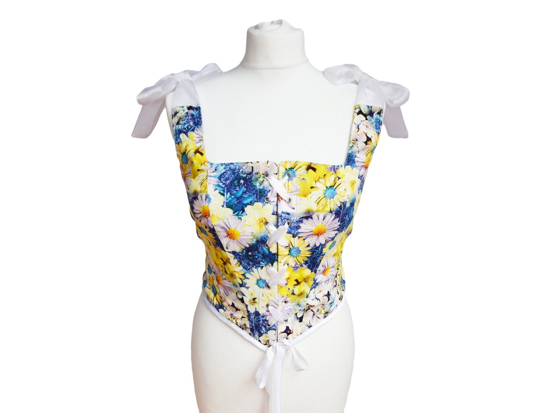 Fairy Princess Corset | Front Lace Corset Top | Handmade Flowers ...