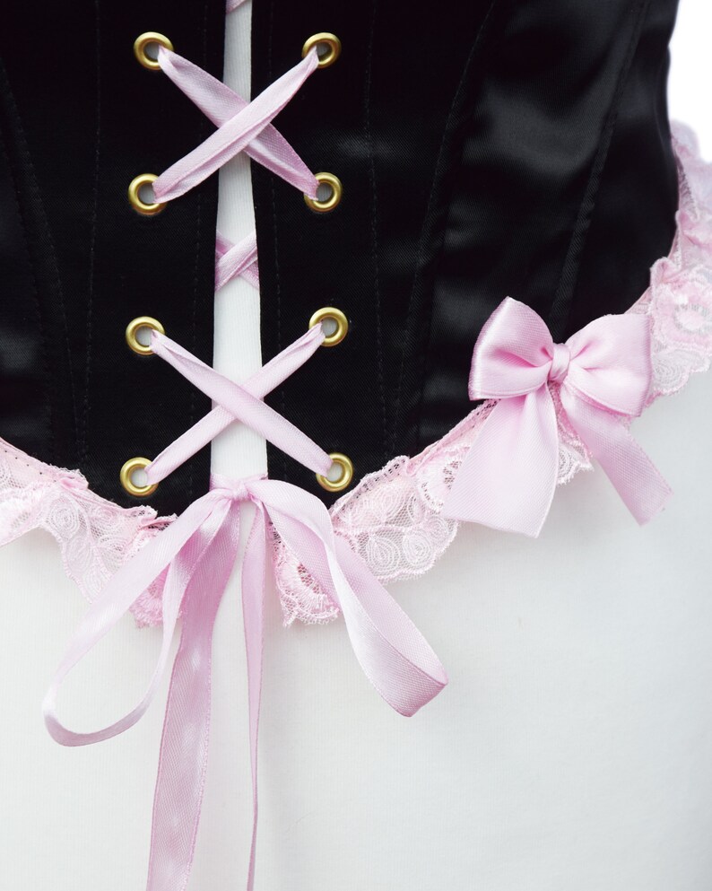 Renaissance Black Pink Corset Top | Fairy Princess Corset | Modern ...