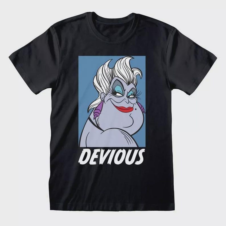 Official Disney Little Mermaid Devious Ursula T-shirt – Fan Apparel ...
