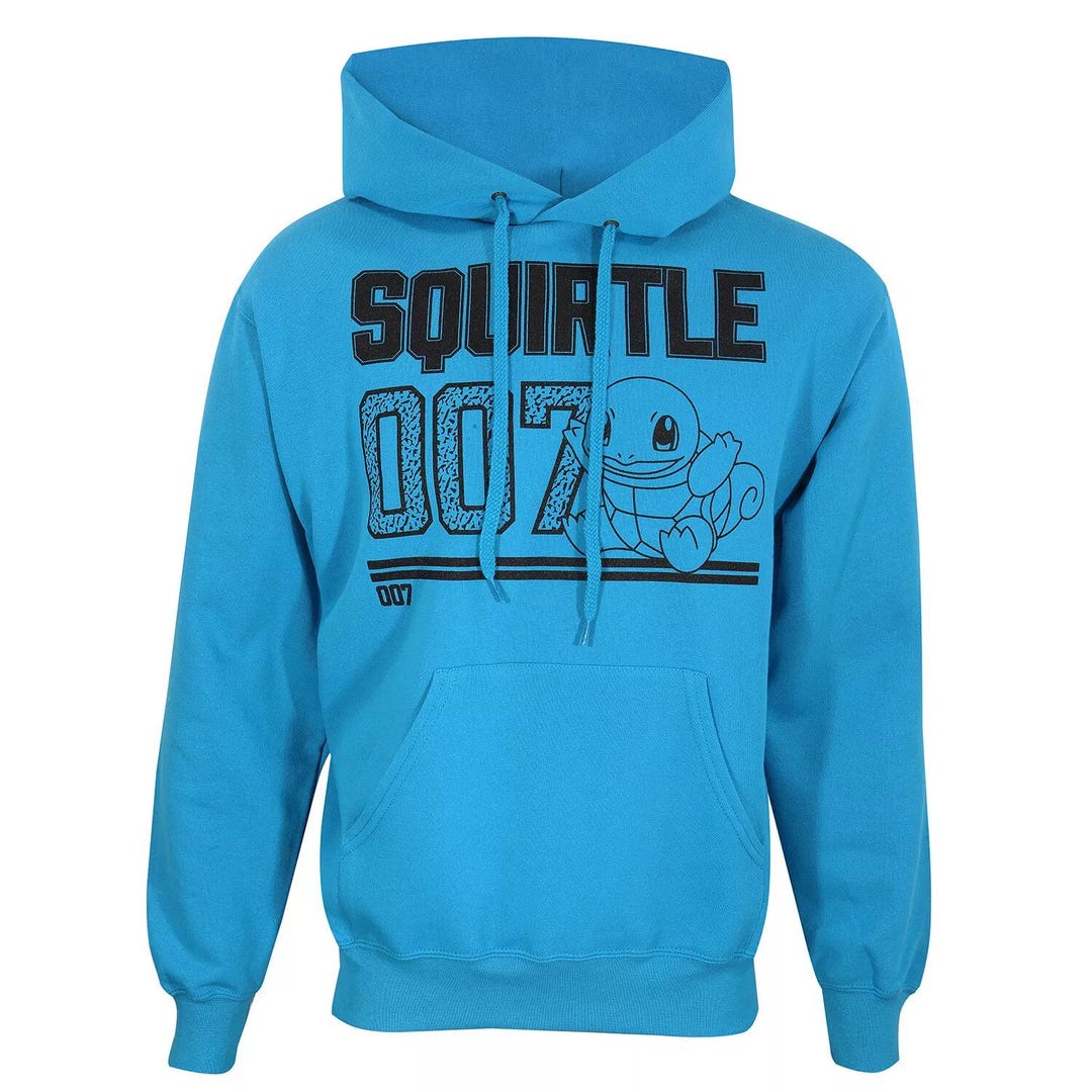 Official Pokémon Squirtle Line Art Hoodie – Retro Pullover Sweatshirt ...