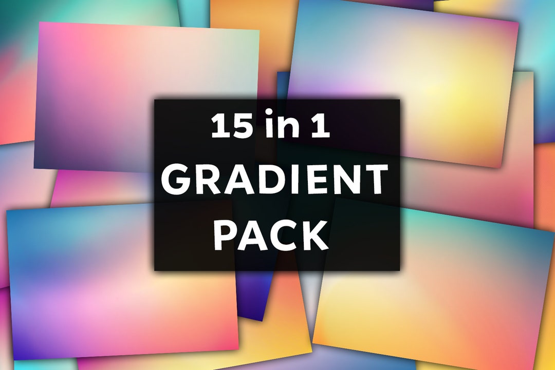 15 in 1 Gradient Pack | Gradient Backgrounds | Soft Gradients - Etsy